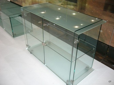 (TT-C 007) Glass display table | Glass Network Malaysia